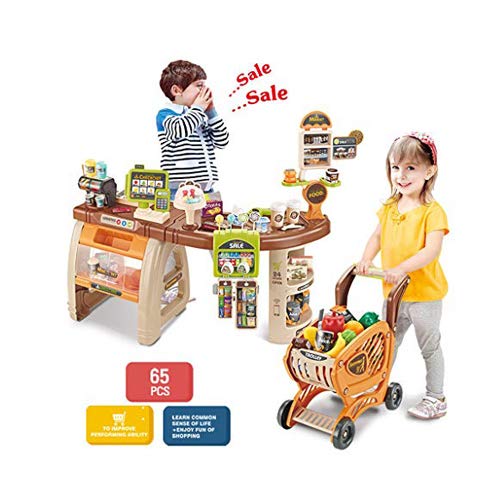 US Fast Shipment Kids Supermarket Shopping Set, Pretend and Play ...