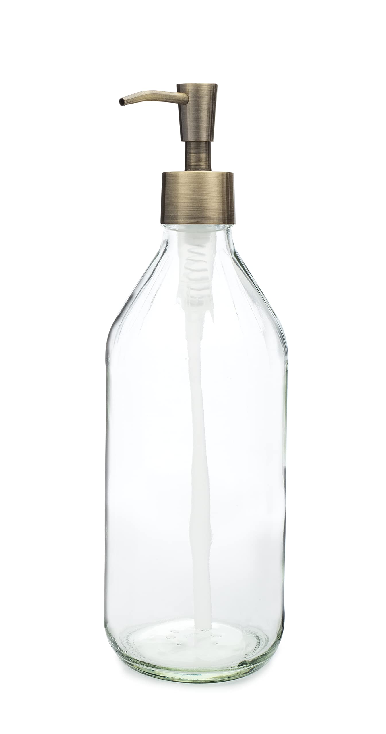 Amazon.com: Rail19 Vintage Inspired Glass Soap Dispenser with Metal ...