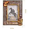 Amazon.com - OKSQW 4 x 6 Rustic Wood Picture Frame with Cowboy Design ...
