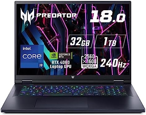 Amazon.co.jp: 日本エイサー Acer Predator Helios18 PH18-71P-N93Z48 Windows 11 ...