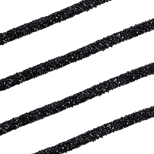 GORGECRAFT 5.5 Yards 6MM Sequin Rhinestone Tube Cord Rope Bling Resin ...