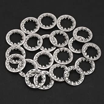 Risegun External Lock Washer 20pcs Stainless Steel Serrated External ...
