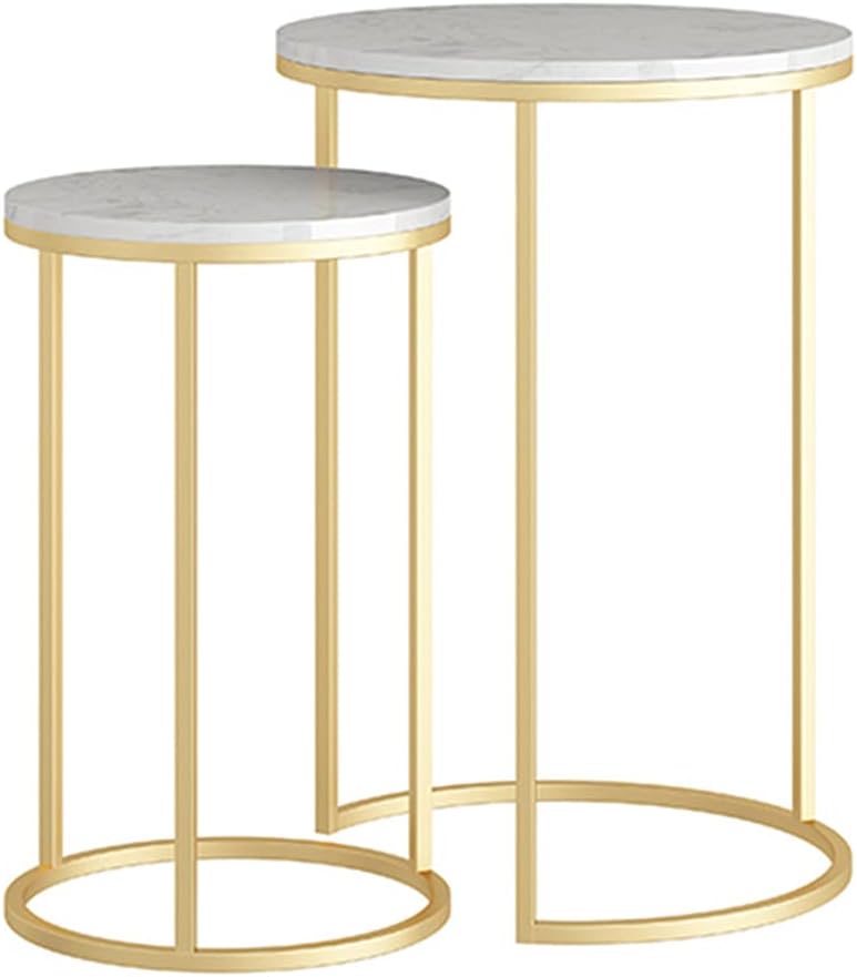 Amazon.com: BIRTHAGAIN Small Round Table, C-Shaped Side Table Compact ...