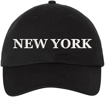 Amazon.com: New York Embroidered Dad Hat | NYC Fashion Urban Snapback ...