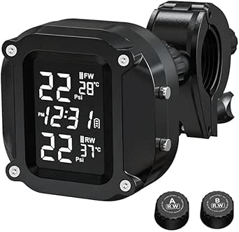Amazon.com: Solar Charging TPMS Motorcycle Tire Pressure Sensors ...