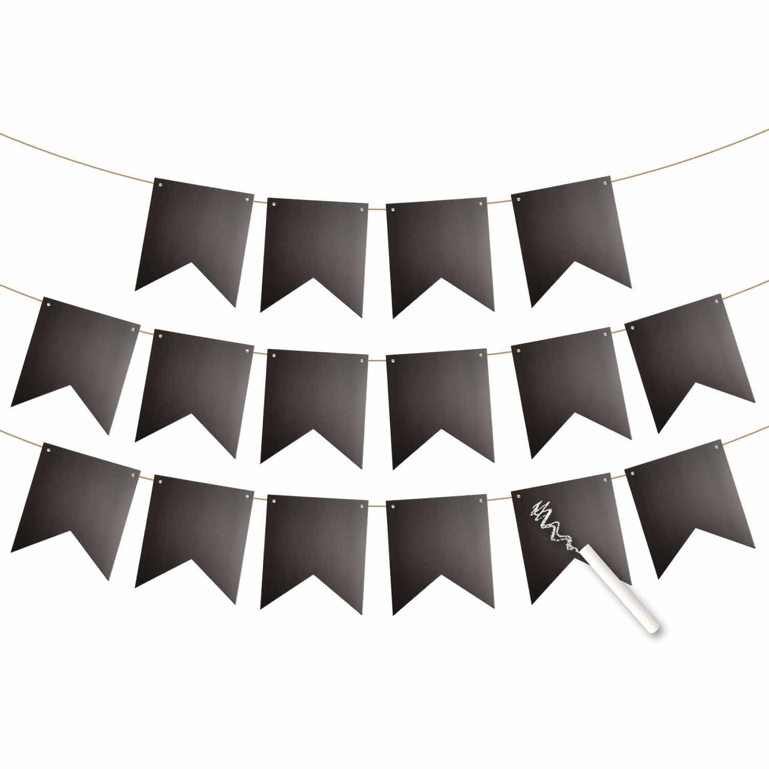 Chalkboard Pennant Banner Clip Art