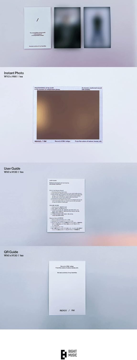 BTS RM Indigo 1er álbum individual contenidolibropostaltarjeta ...