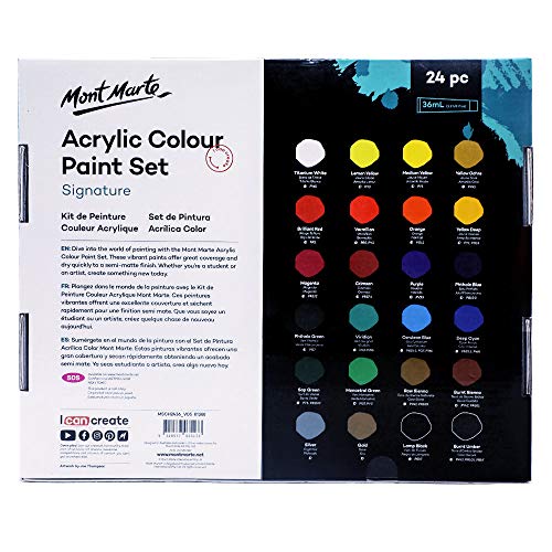 Complete Acrylic Paint Set 24 Colors, 6 Art Brushes $11.99 (20% OFF ...