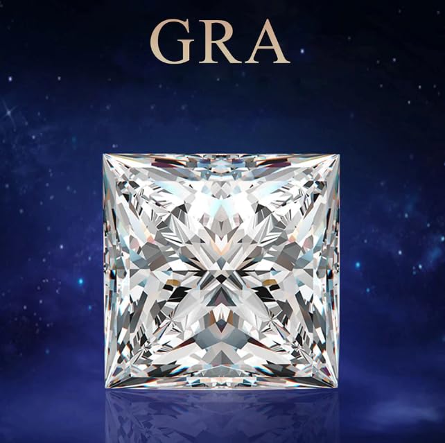 Cuonna Gems Gallery Lab Grown Diamond VVS1 1Ct D Colour Princess Cut ...