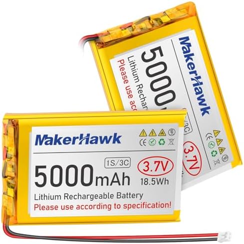 Amazon.com: 3.7V 955565 5000mAh Lithium Polymer ion Battery ...