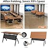 Amazon.com: Aethelwyn Folding Conference Table with Wheels, Flip Top ...