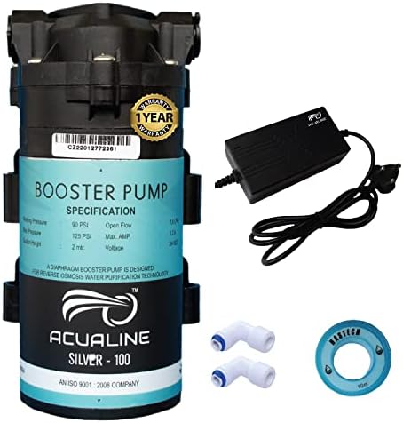 ACUALINE SILVER RO Pump 100 GPD Original 24V DC, Noiseless Copper ...