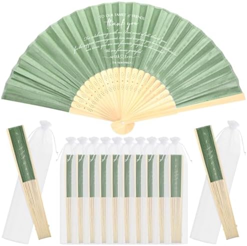 Amazon.com: Menkxi 30 Pcs Silk Fabric Folding Fans Bulk for Wedding ...