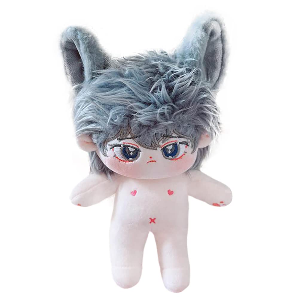 Amazon.com: niannyyhouse 20cm Plush Doll Grey Humanoid Stuffed Body ...