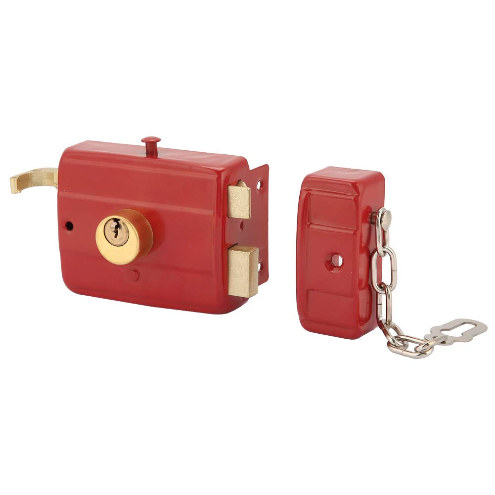 Dead Bolt Lock Key Lock Antique Red Rust Resistant Easy | Desertcart INDIA