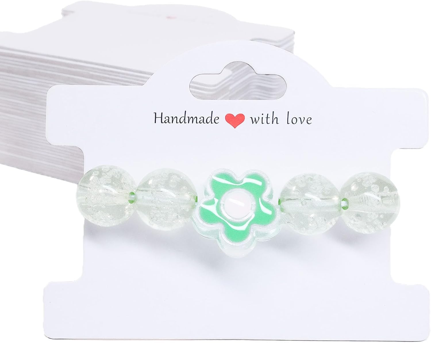 Amazon.com: ALLWSLucky 50PCS Bracelet Cards for Selling, White Bracelet ...