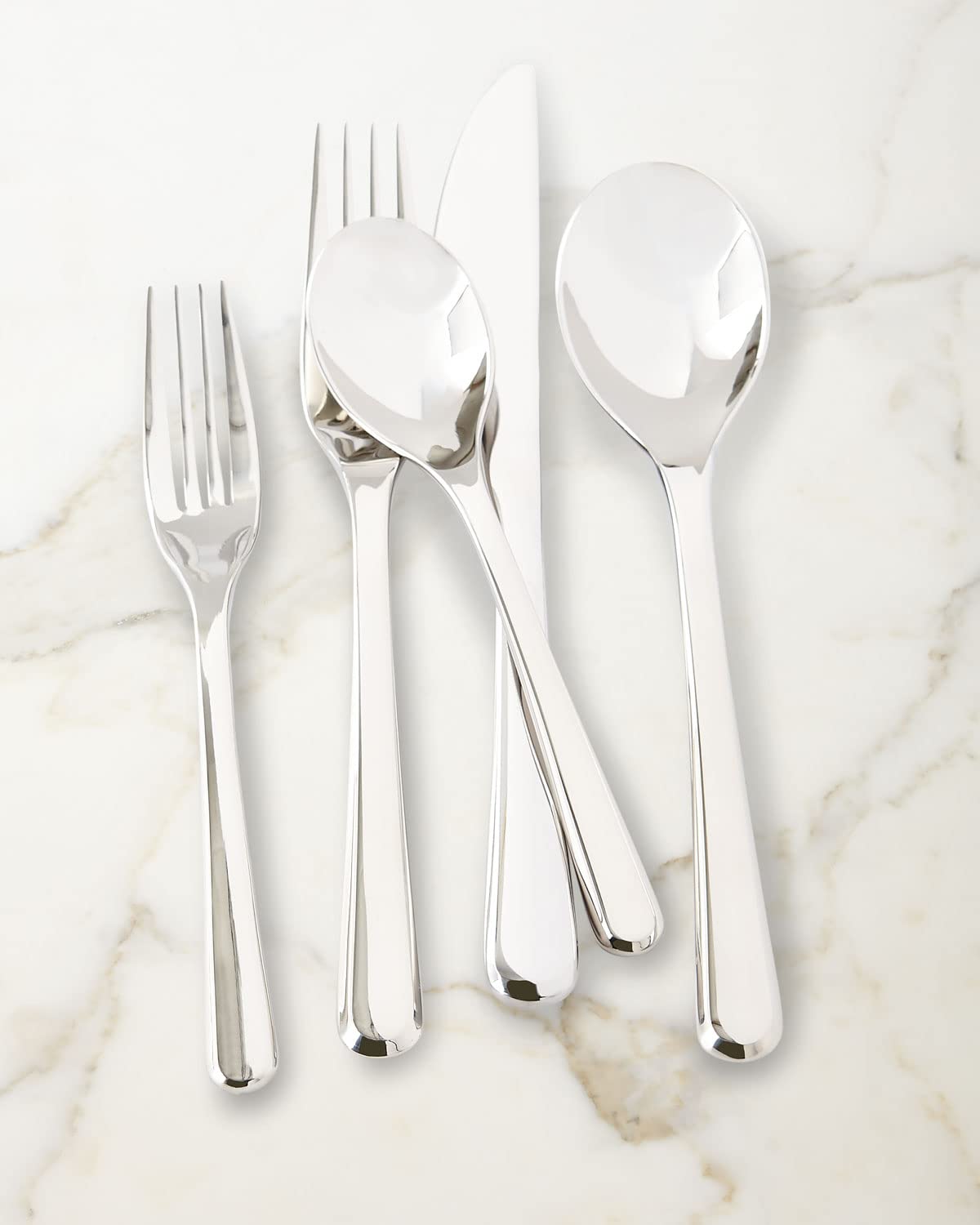 Snapklik.com : Nambe Aura 45-Piece Flatware Set 18/10 Stainless Steel ...