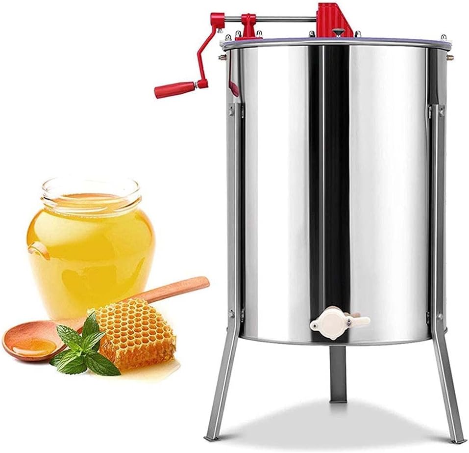 Hand Crank Honey Centrifuge, Honey Extractor Stainless Steel Bucket, 4 ...