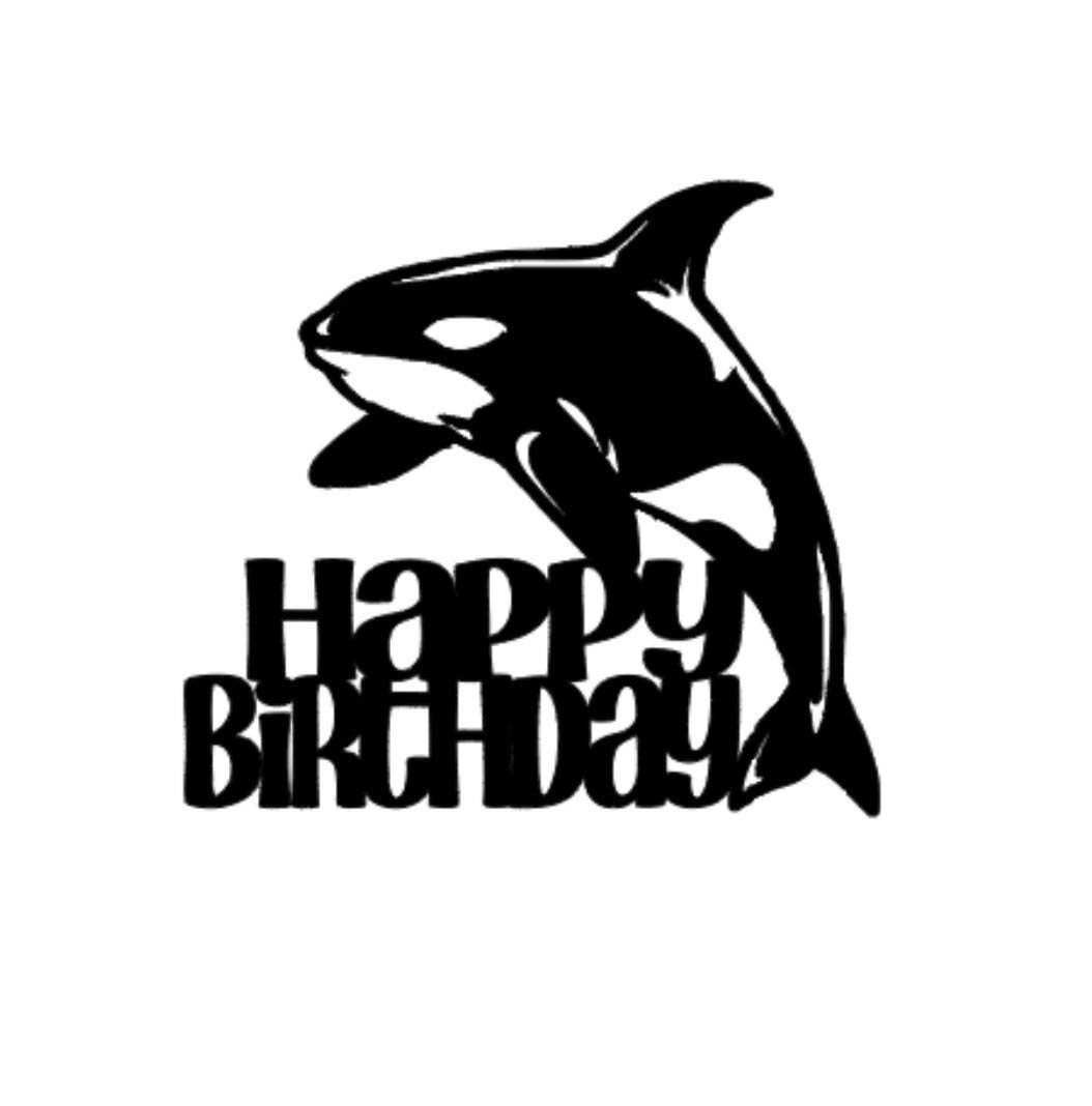 Buy Killer Whale Cake Topper, Orca Cake Topper, Killer Whale Birthday ...