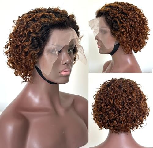 Amazon.com : INSTASTYLE Short Curly Pixie Cut Lace Front Wigs 6 inch ...