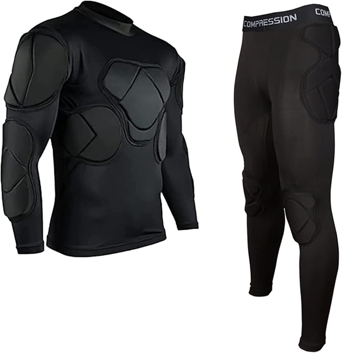Jellybro Men's Padded Football Protective Gear Set Training Suit for ...