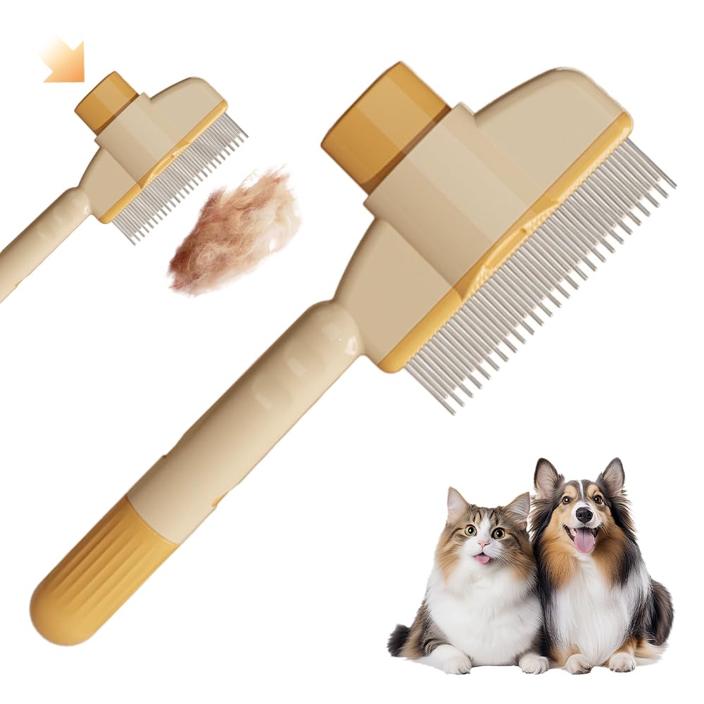 Amazon.com: Pet Hair Removal Comb Flea Comb, Cat Brush for Short and ...