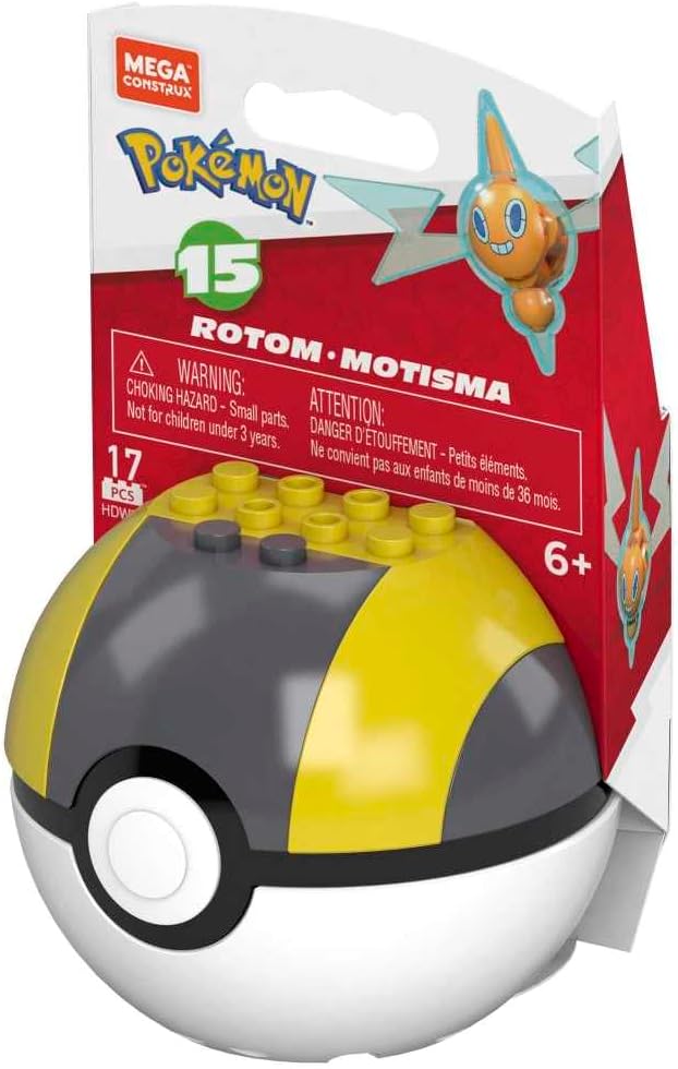 Amazon.com: MEGA Pokemon Rotom Building Set with 17 Bricks and Special ...