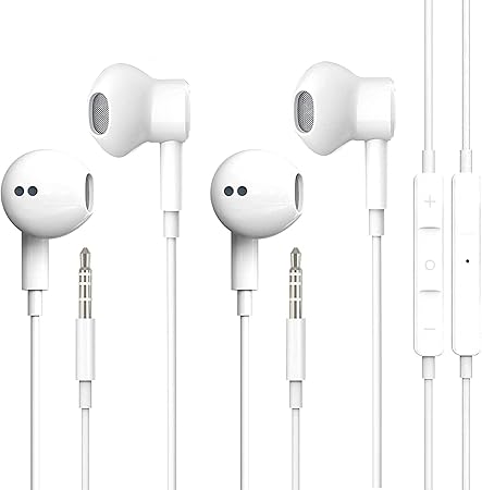 Amazon.com: 2 Pack with Apple Earbuds/Headphones/Earphones with 3.5mm ...