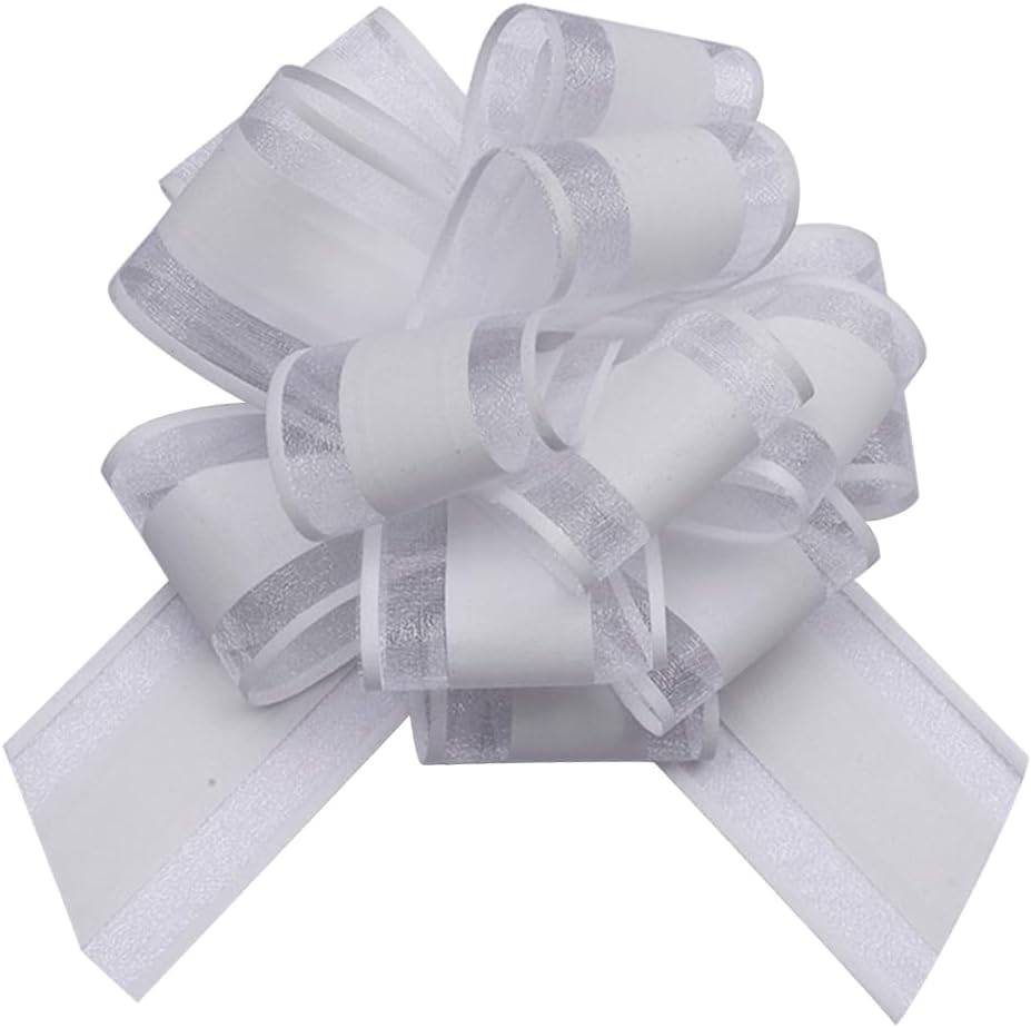 Amazon.com: White Gift Wrap Bows - 50pcs 3.3 Inch Elegant Bows for Gift ...
