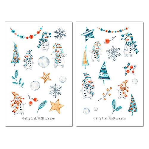 Bonhomme de neige Sticker Set | Journal Sticker | Planersticker ...