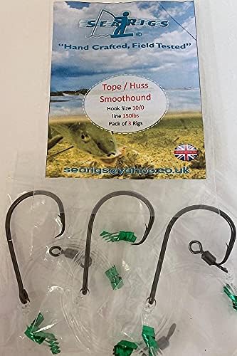 Tope Rigs / Traces x3 150lb Mono, 10/0 Carbon Steel Circle Hooks, 1/0 ...