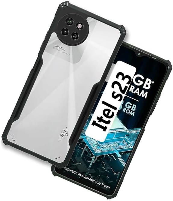 COBERTA Polycarbonate Back Cover For Itel S23 Back Cover Case - Black ...