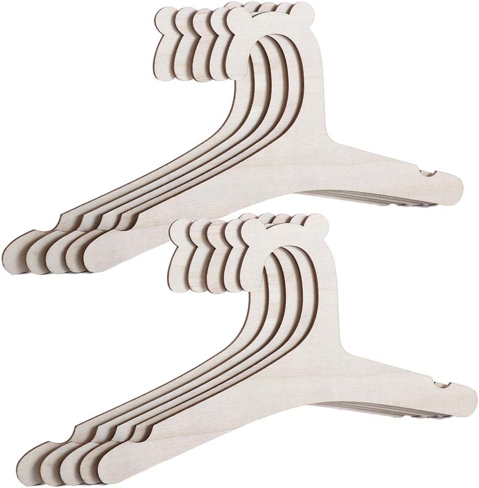 Amazon.com: 10 Pcs Baby Children Wooden Hangers Children's Clothes ...