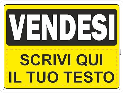 Pubblimania CARTELLO VENDESI Con Personalizzazione A TUA SCELTA in ...