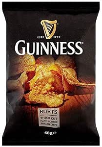 Burts Guinness Thick Cut Hand Cooked Potato Chips 20 x 40g : Amazon.co ...