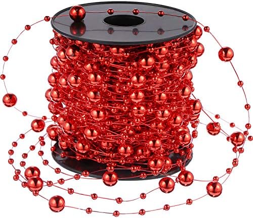 Amazon.com: 66 Ft Christmas Beads Garland Decoration Pearl Strands ...