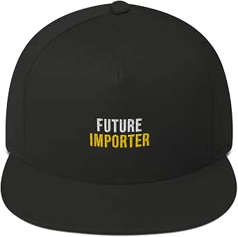 Future Importer Hat (Embroidered Flat Bill Cap) Importer Apparel Black ...