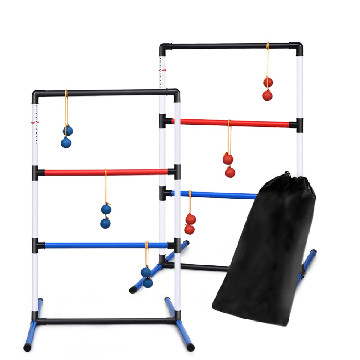 Buy COSTWAY Ladder Toss Game, Indoor Outdoor Ball Toss Game Set with 6 ...