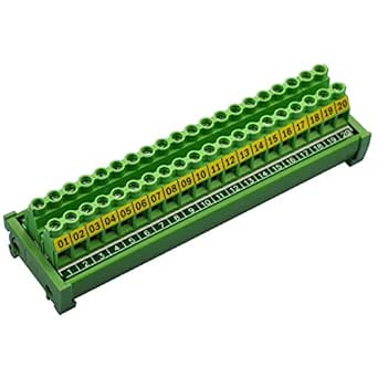 Electronics-Salon DIN Rail Mount 20 Position 30A/300V Screw Terminal ...