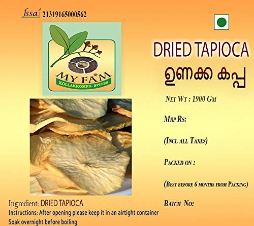 Myfam Unakka Kappa - Kerala Dried Tapioca - Vaattu Kappa - 1900 Gram ...