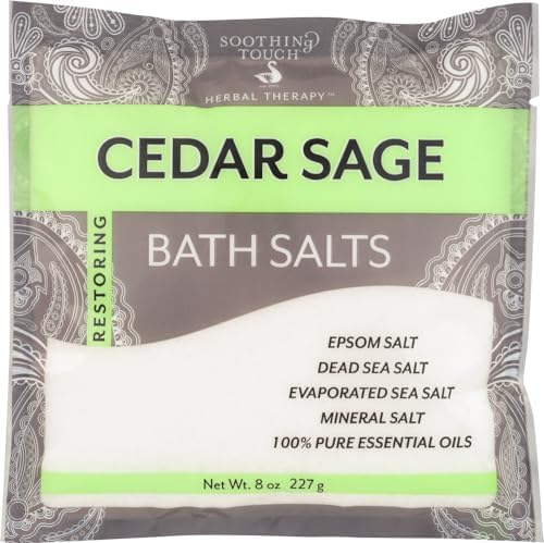 Amazon.com: Soothing Touch Bath Salts Pouch, Cedar Sage, 8 Ounce