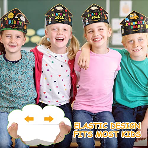 Lincia 60 Pcs Graduation Paper Caps Crowns Kindergarten Preschool Grad ...