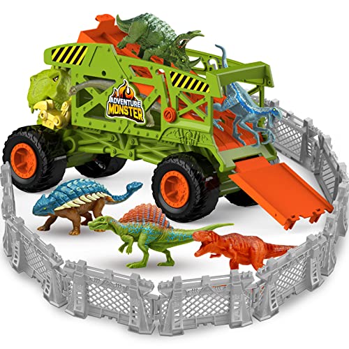 KARMOUNT 15 in 1 New Tyrannosaurus Rex Dinosaur Carrier Truck Set ...