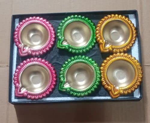 Buy Colored Clay Lamp/Agal Vilakku/Diya/Karthikagai Deepam/Multi ...
