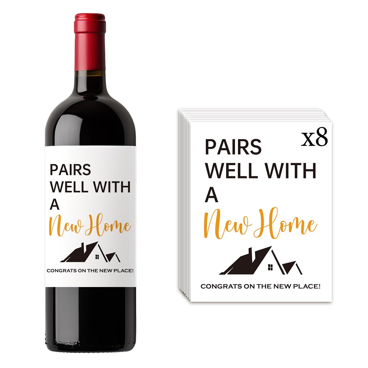 Amazon.com | 8 Pcs Housewarming New Home Wine Labels Housewarming Gifts ...