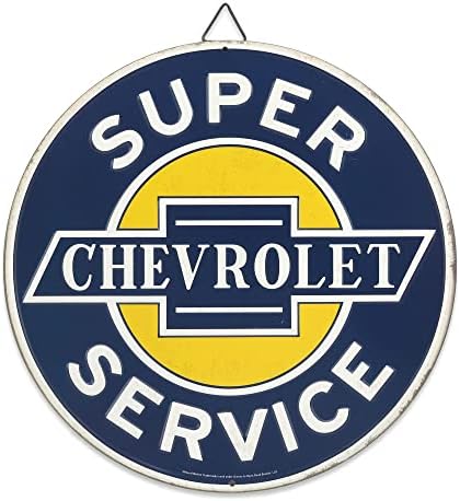 Amazon.com: Chevrolet Super Service Round Metal Sign - Vintage ...