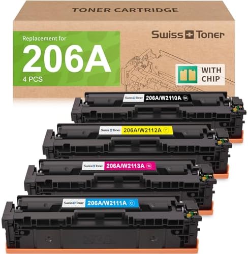 Amazon.com: 206A Toner Cartridges 4 Pack High Yield with Chip ...