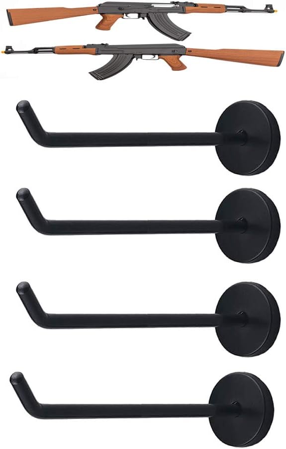 Amazon.com: Horizontal Gun Rack Shotgun Hooks, Gun Wall Rack Wall Mount ...
