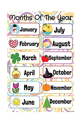 Buy Educational Wall Chart for Children|Months of The Year| for Kids ...