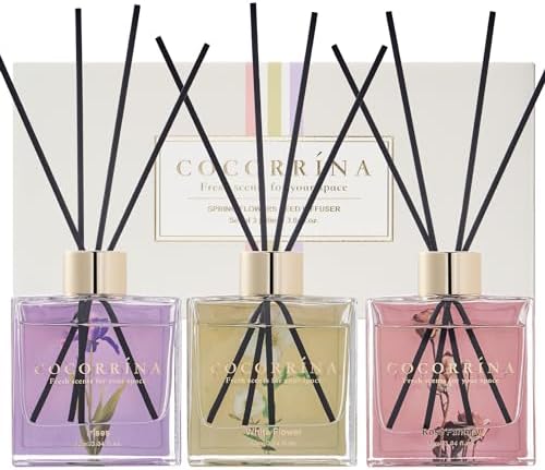 Amazon.com: Reed Diffuser Sticks, Reed Diffuser Set,White Rose Wood ...